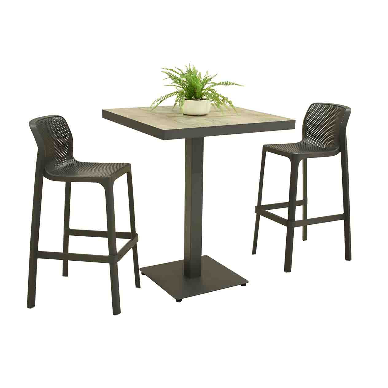 Clifton Table Nardi Net Stool Outdoor Bar Setting – Remarkable Outdoor Living
