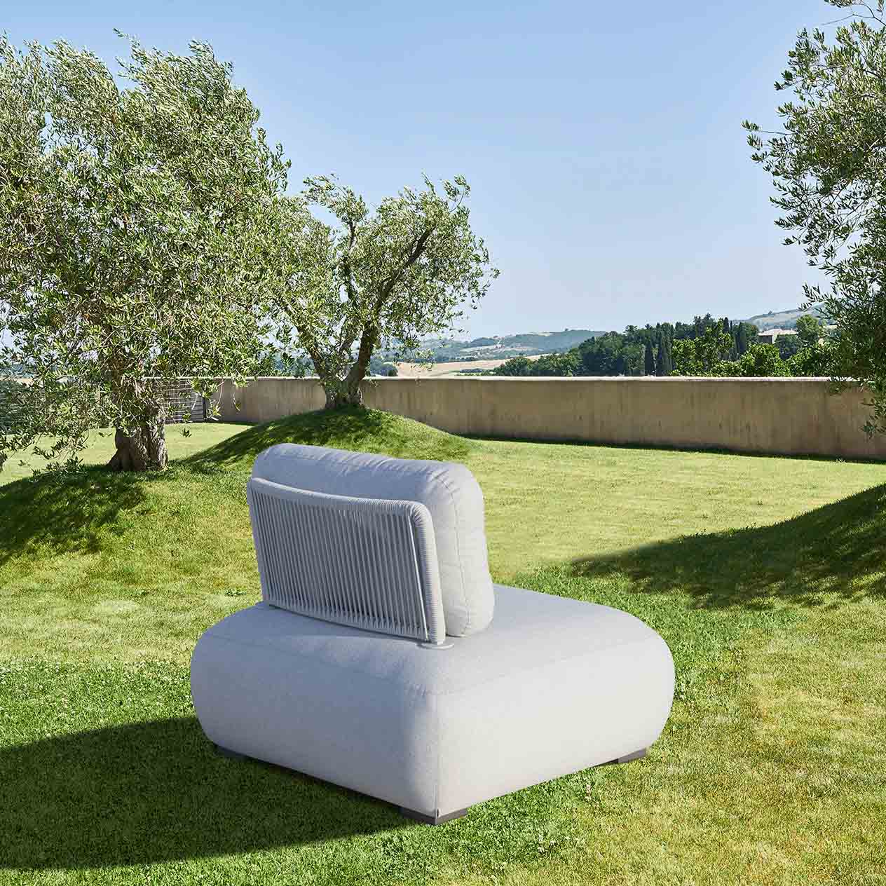 Iowa Outdoor Upholstered Armless Chair – Remarkable Outdoor Living
