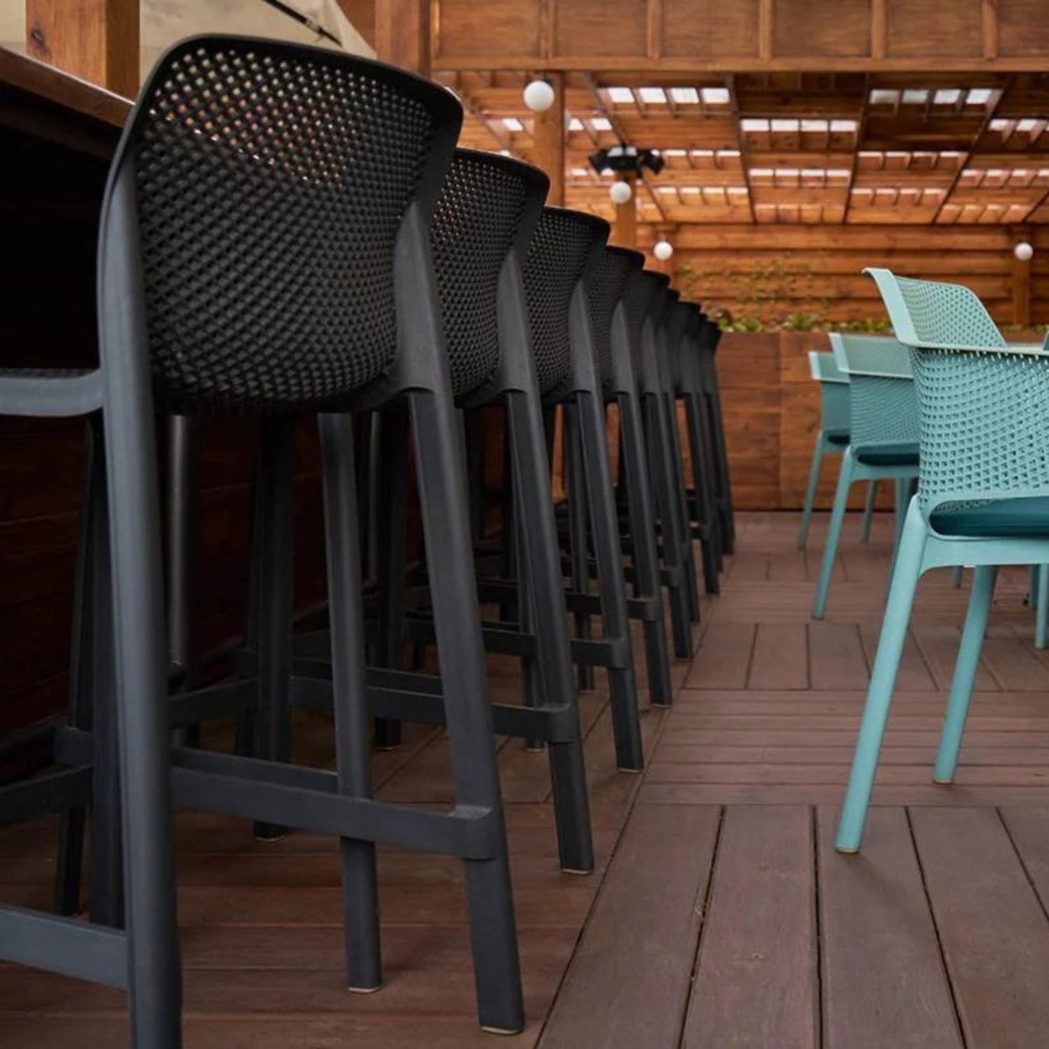 Nardi Net Outdoor Resin Bar Stool – Remarkable Outdoor Living