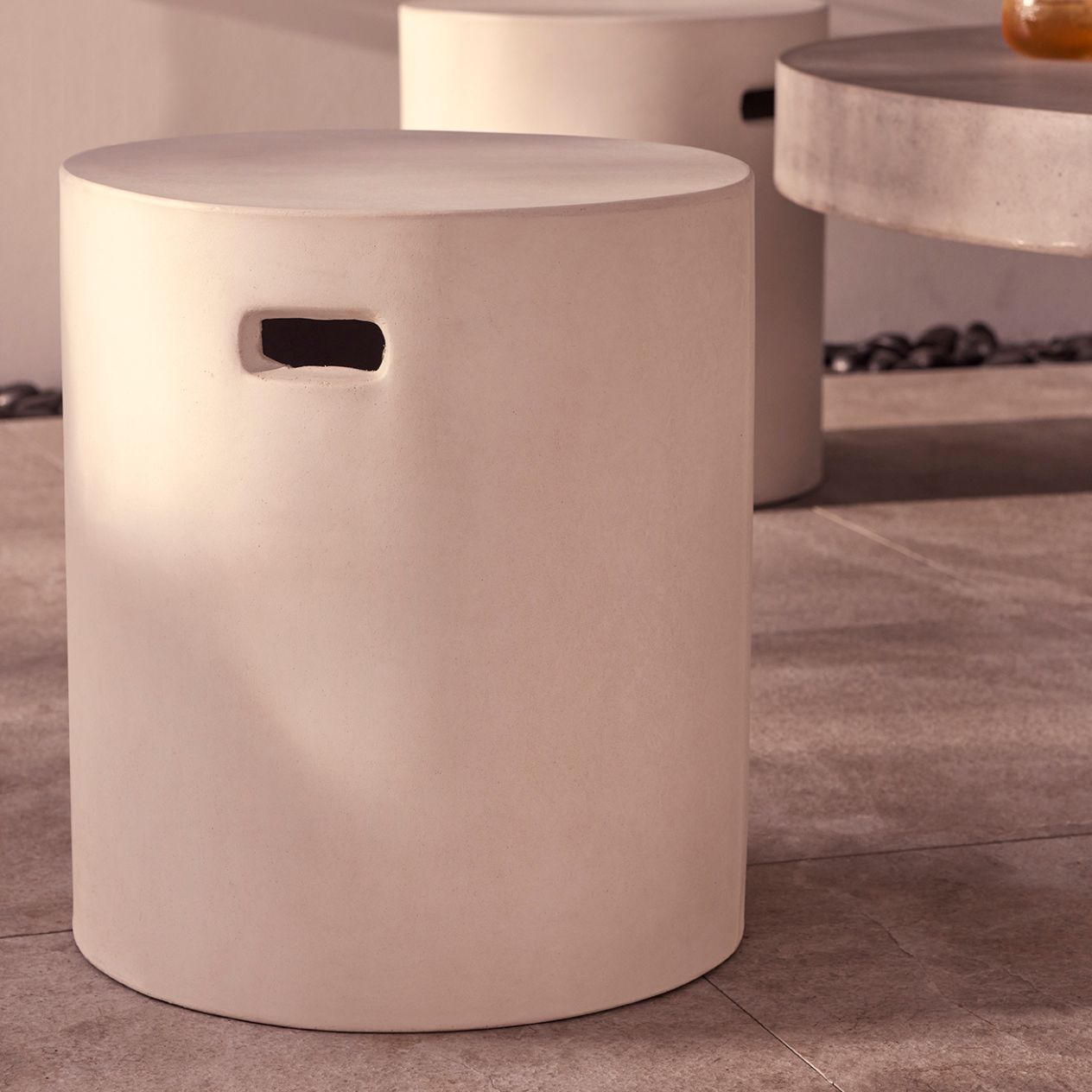 Zen Outdoor Concrete Round Stool – Remarkable Outdoor Living