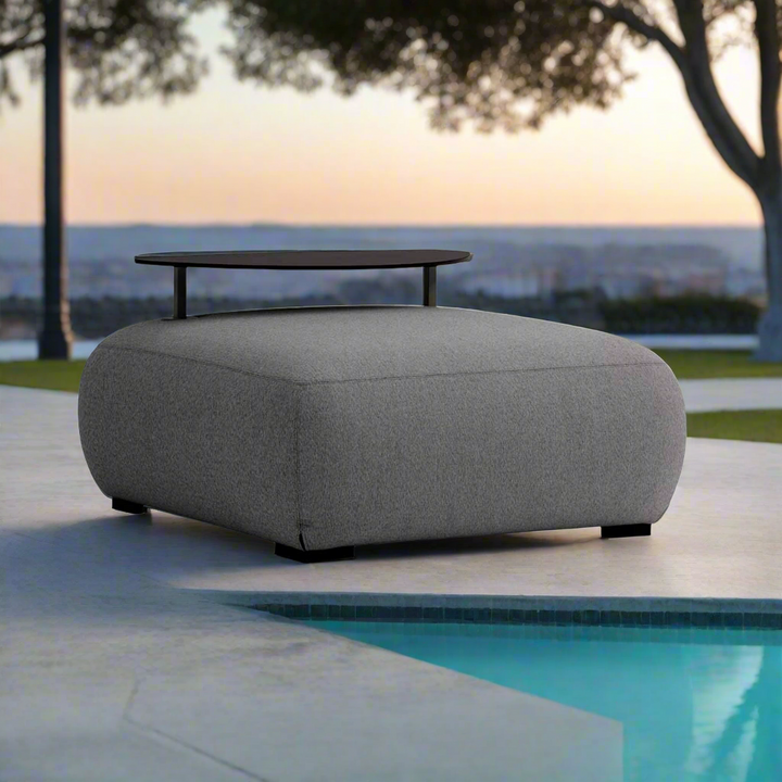 Iowa Outdoor Upholstered Ottoman Remarkable Outdoor Living