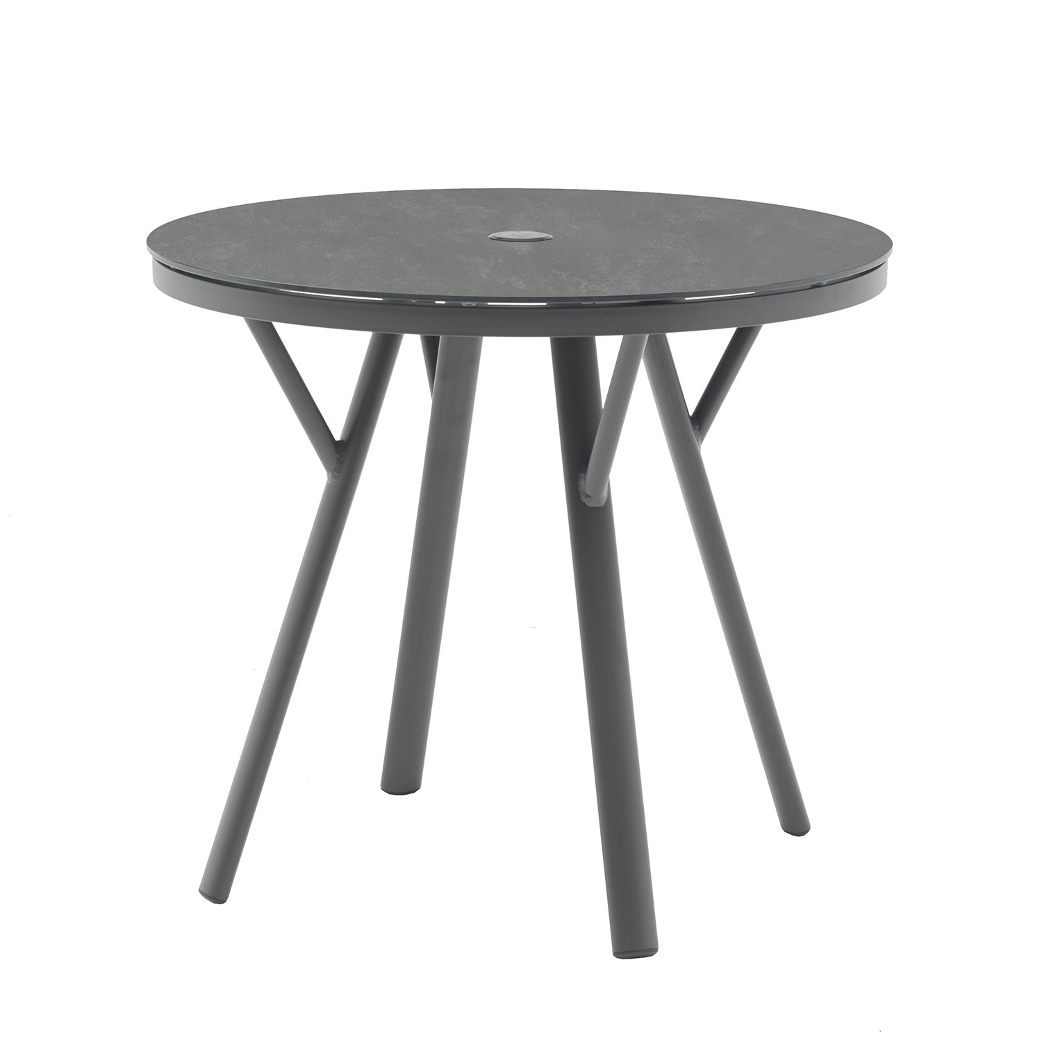 Iowa Aluminium Outdoor Round Dining Table with High-pressure Laminate ...