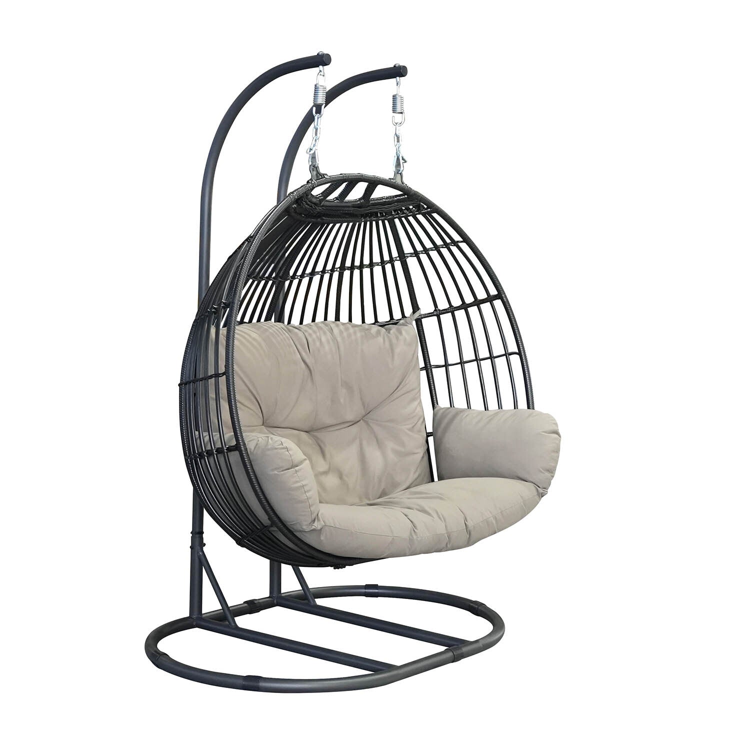 Koala Wicker Outdoor Double Hanging Egg Chair – Remarkable Outdoor Living