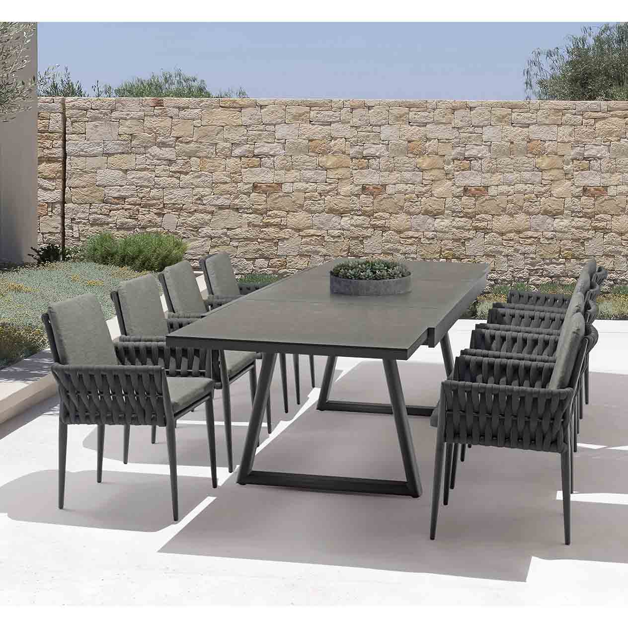 Mykonos Outdoor Aluminium Extension Table – Remarkable Outdoor Living