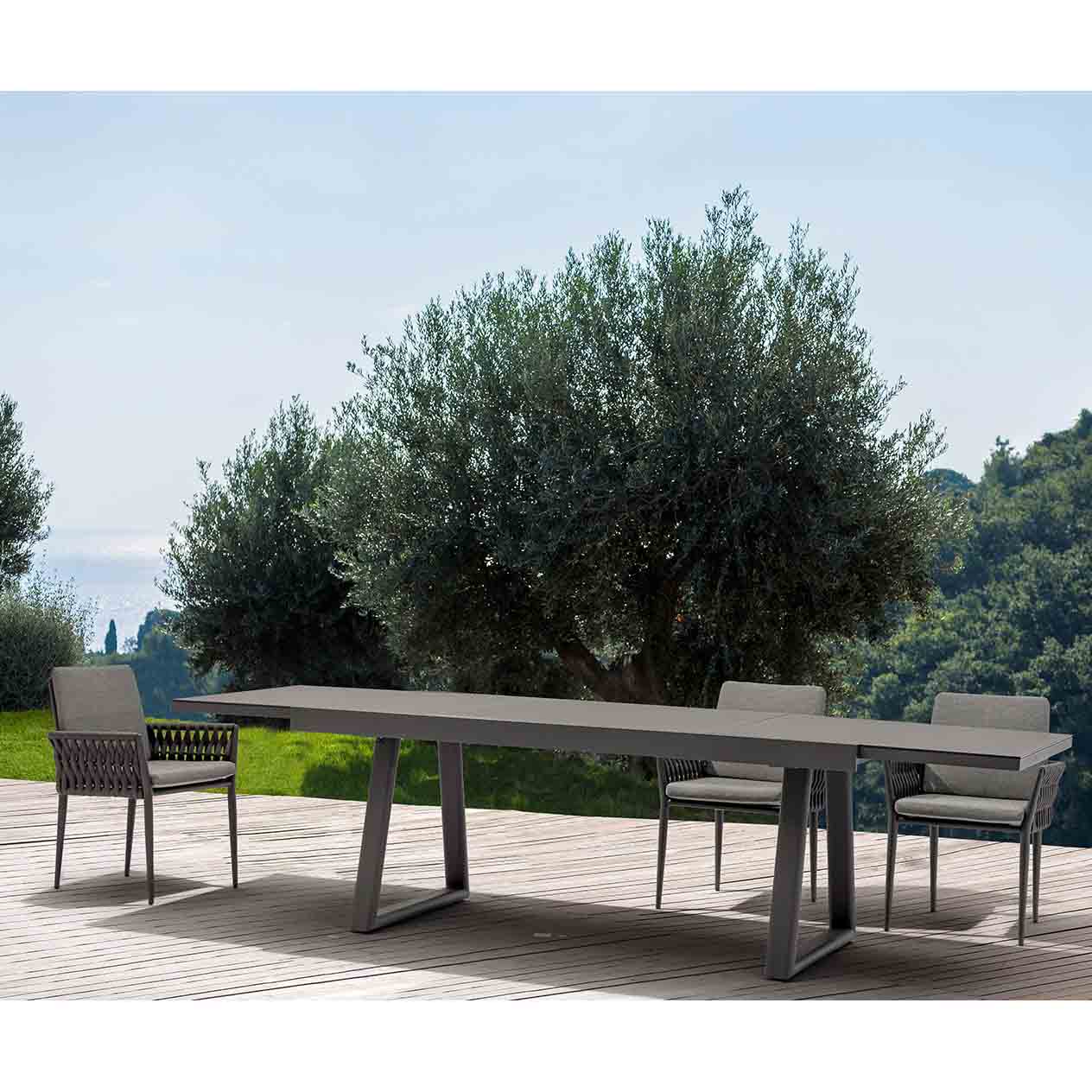 Mykonos Outdoor Aluminium Extension Table – Remarkable Outdoor Living