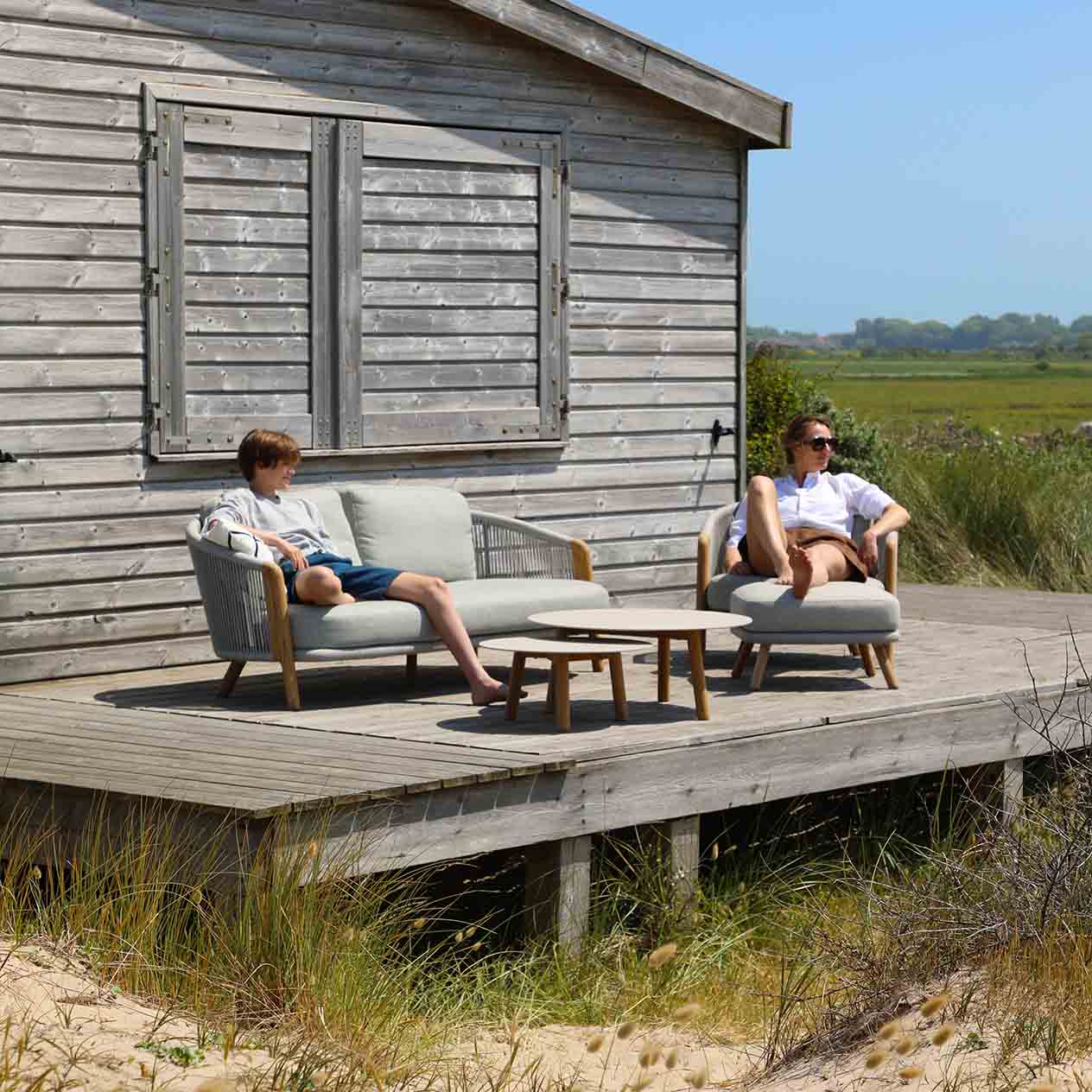 Milano 2 Seater Outdoor Teak and Rope Lounge – Remarkable Outdoor Living