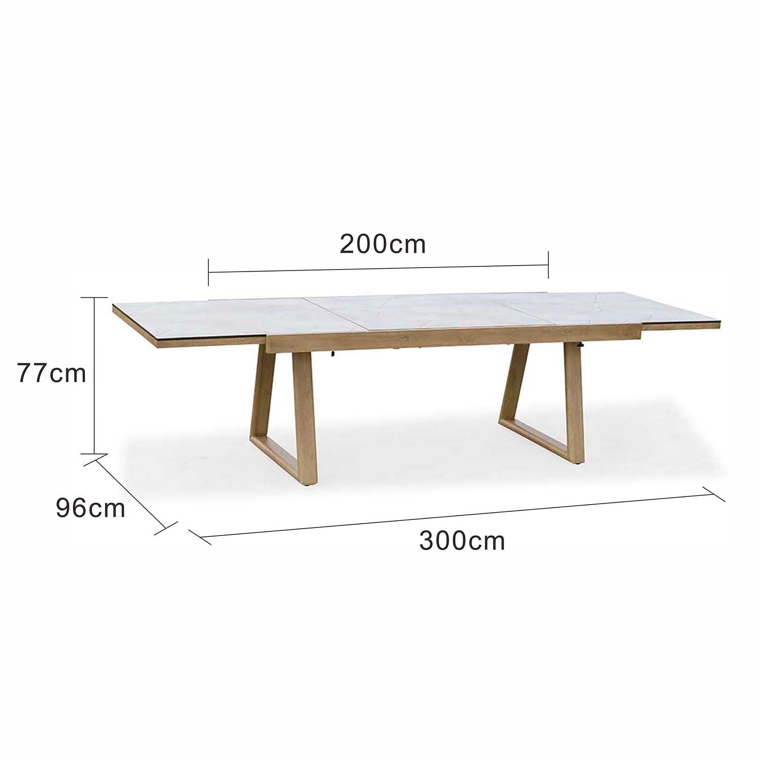 Mykonos Outdoor Aluminium Extension Table with HPL Top – Remarkable ...