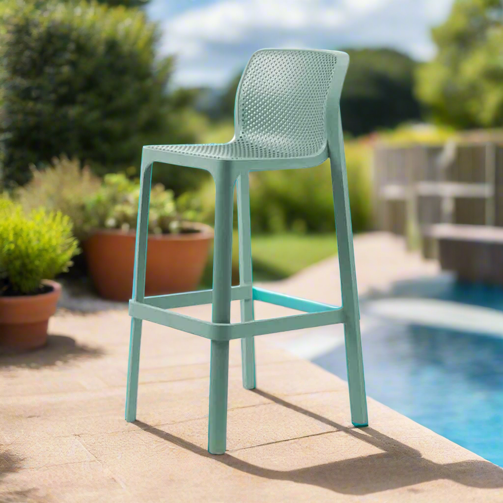 Nardi Net Outdoor Resin Bar Stool – Remarkable Outdoor Living