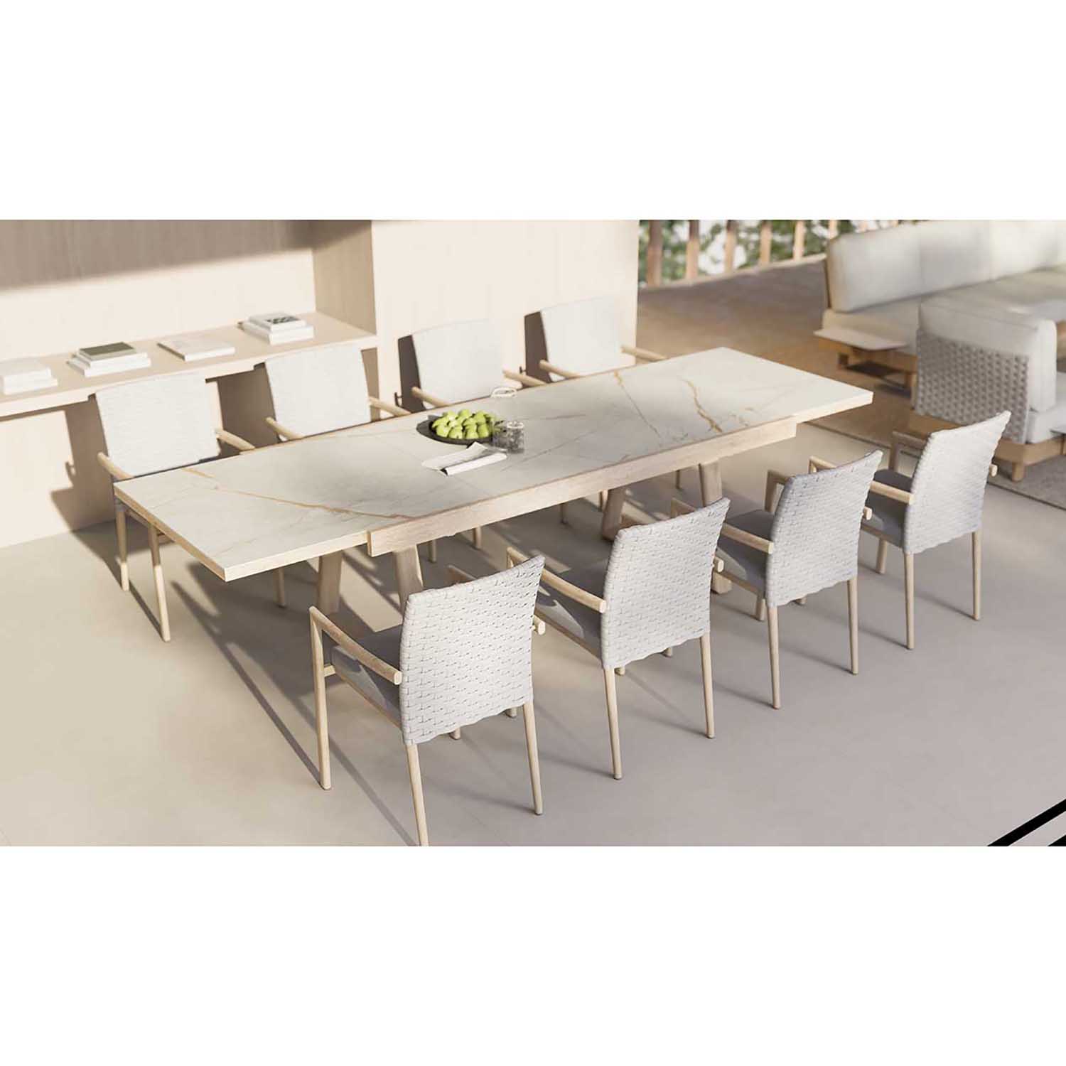 Mykonos Outdoor Aluminium Extension Table with HPL Top – Remarkable ...