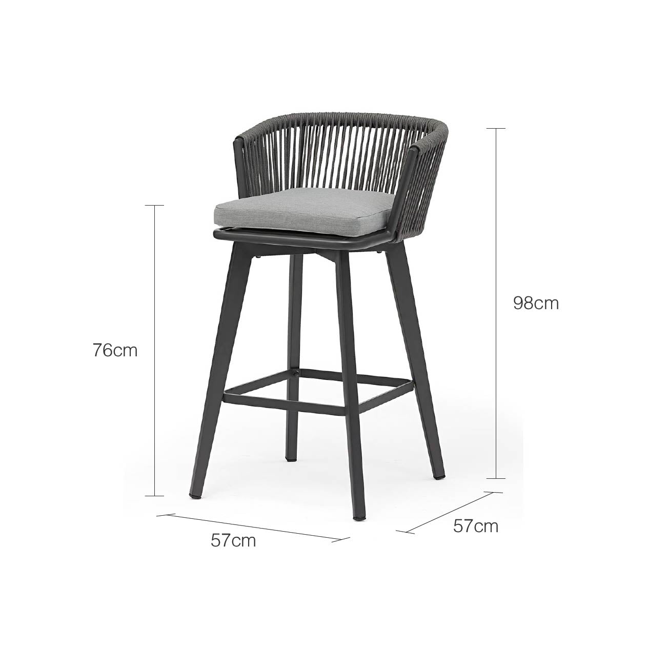 Truro Outdoor Rope Bar Chair – Remarkable Outdoor Living