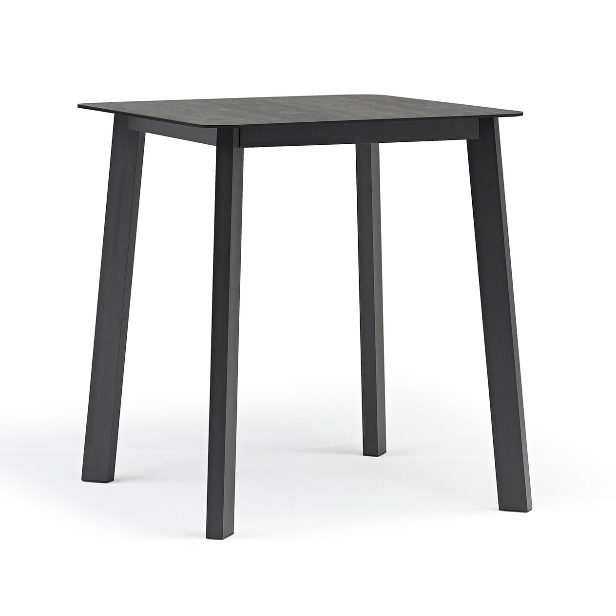 Truro Outdoor Aluminum Square Bar Table with Ceramic Glass Top 90 cm ...