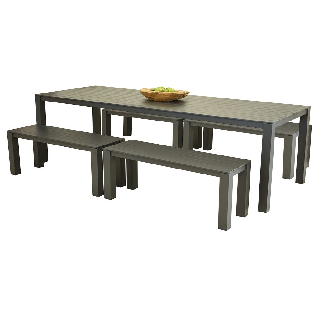Vernon 270 cm Table Vernon 120 cm Bench Outdoor Dining Setting ...