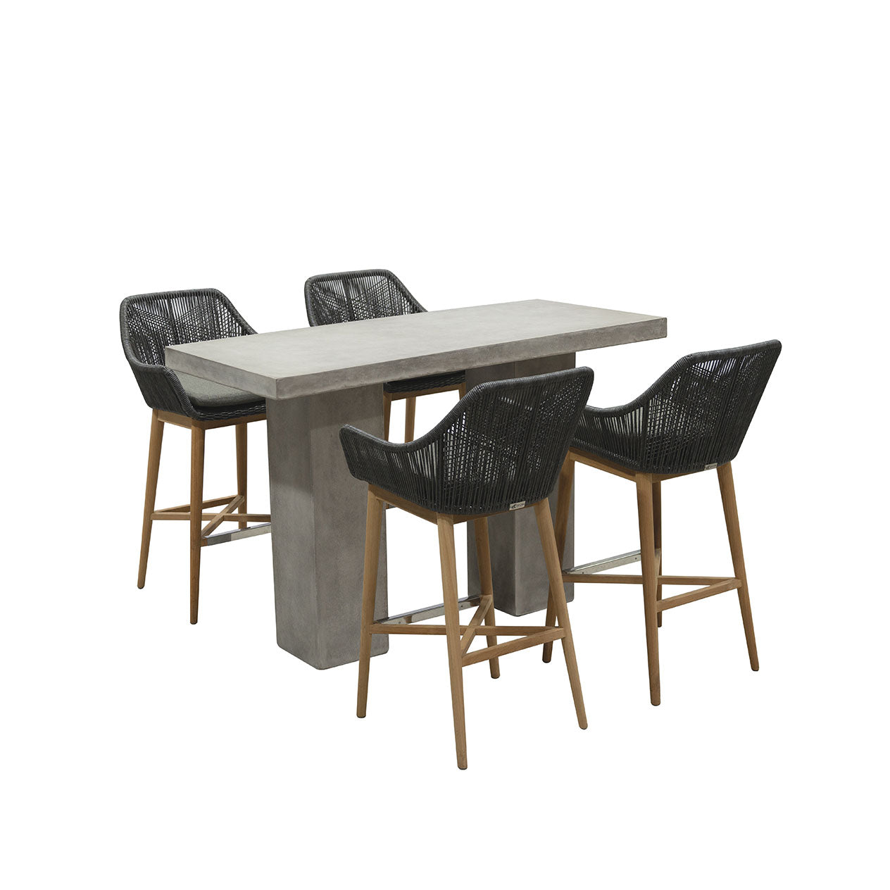 Zen Table String Stool Outdoor Bar Setting – Remarkable Outdoor Living