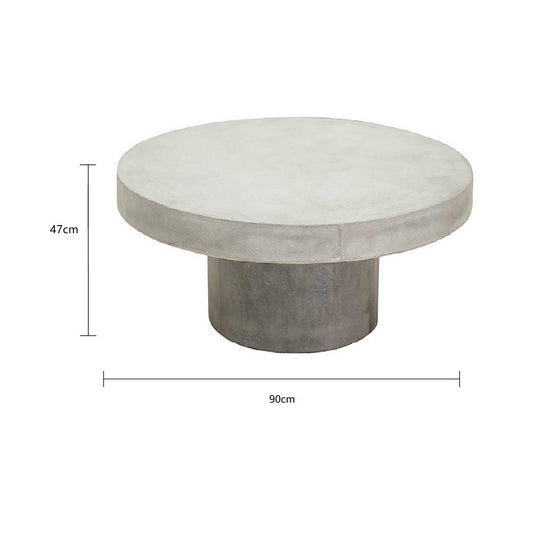 Zen Round Outdoor Concrete Round Coffee Table 90 cm – Remarkable ...